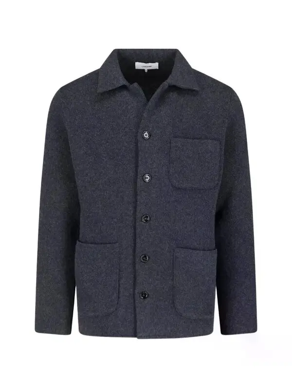 LARDINI Button-up Cashmere Shirt Jacket