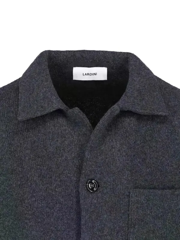 LARDINI Button-up Cashmere Shirt Jacket