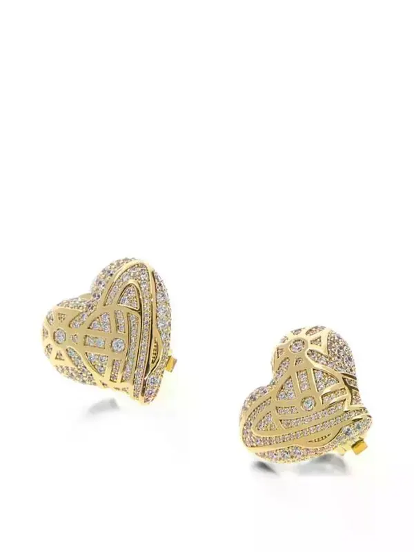 VIVIENNE WESTWOOD Evangeline Crystal-embellished Heart Earrings
