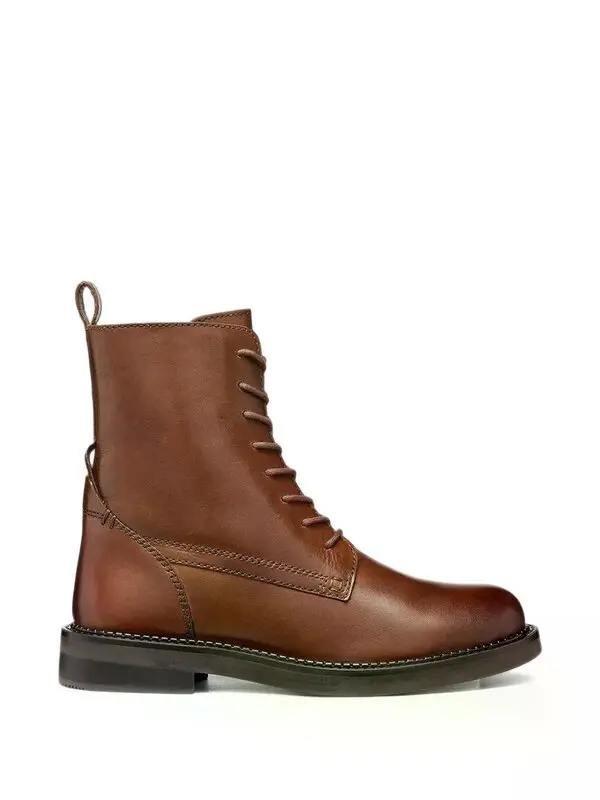 Geox Serilda Lace-up Leather Ankle Boots