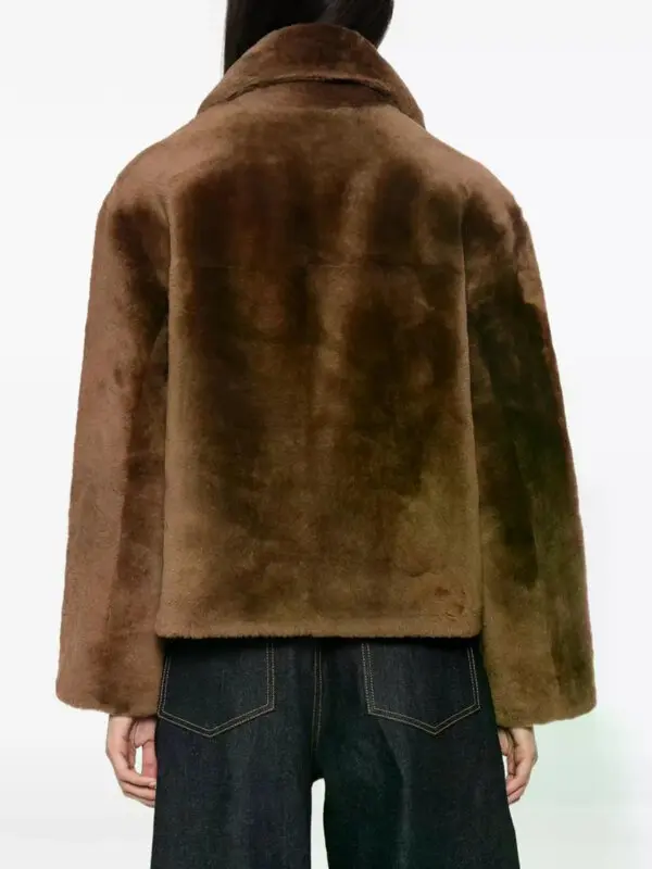 YVES SALOMON Double-breasted Shearling Jacket