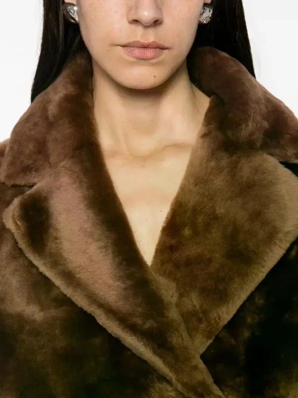 YVES SALOMON Double-breasted Shearling Jacket