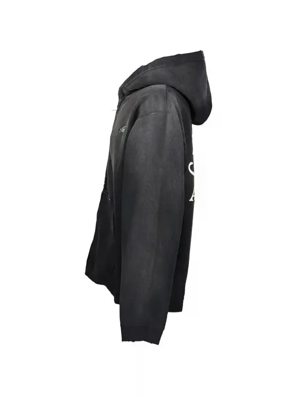 KAMIYA Greatness Act-cool Embroidered Aged-effect Hoodie