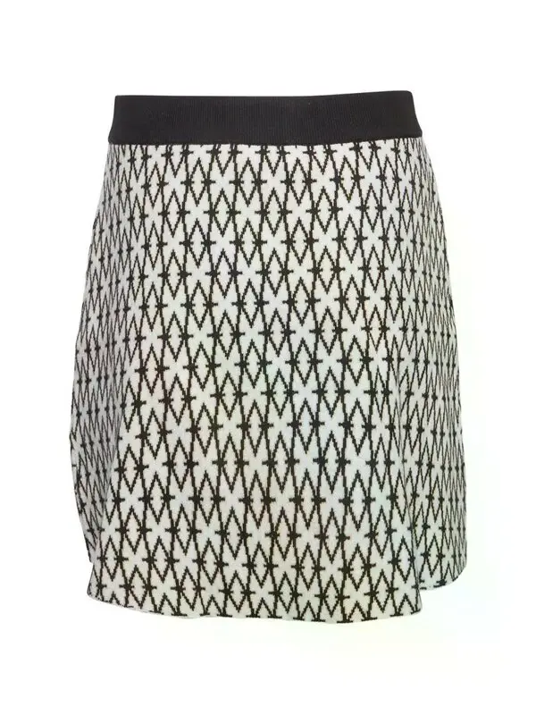 Maje Jacquard-knit Zip-up Mini Skirt