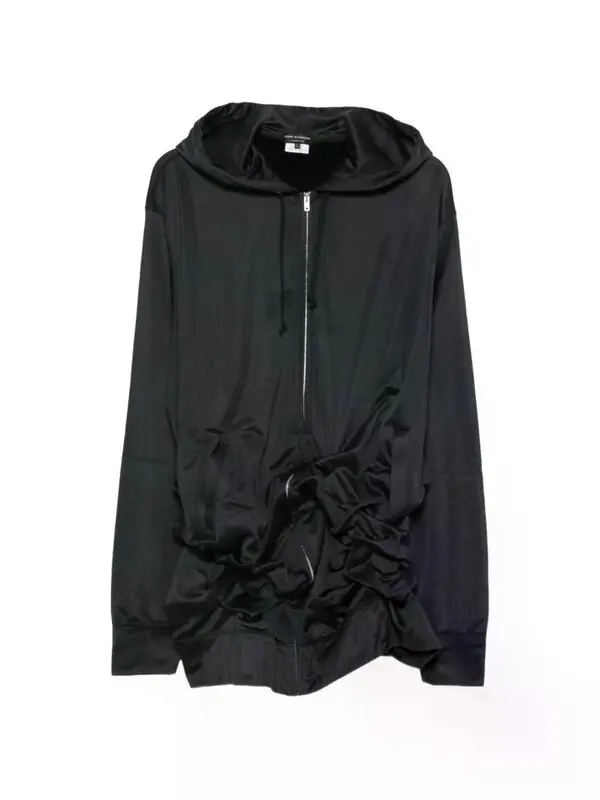 Comme Des Garçons Ruched Zip-fastening Hoodie