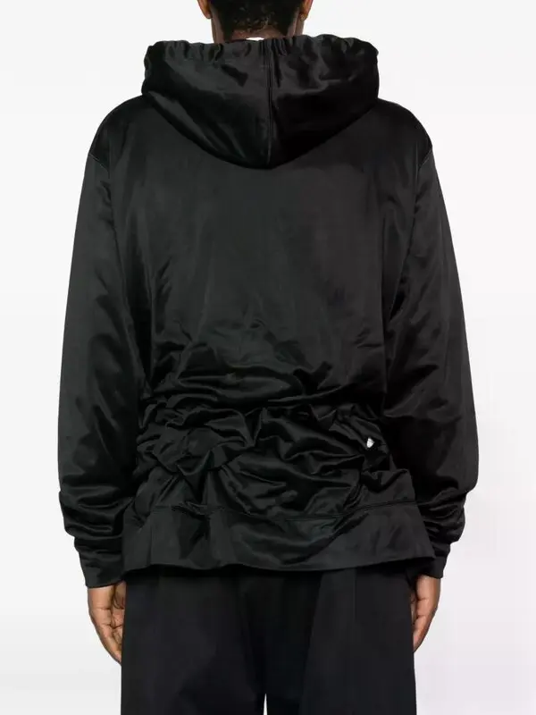 Comme Des Garçons Ruched Zip-fastening Hoodie