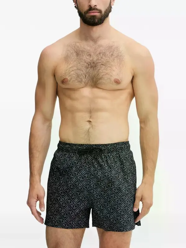 EA7 EMPORIO ARMANI Logo-print Drawstring Swim Shorts