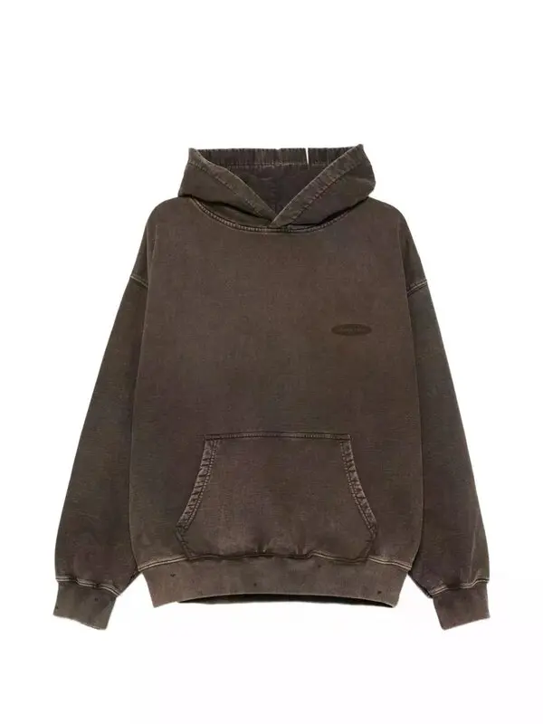 BRAM’S FRUIT Faded-effect Logo-print Hoodie