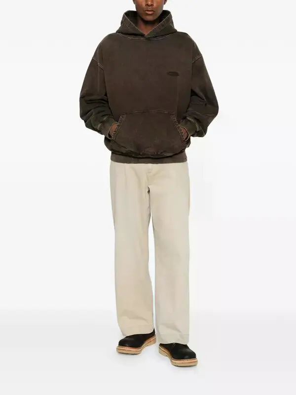 BRAM’S FRUIT Faded-effect Logo-print Hoodie