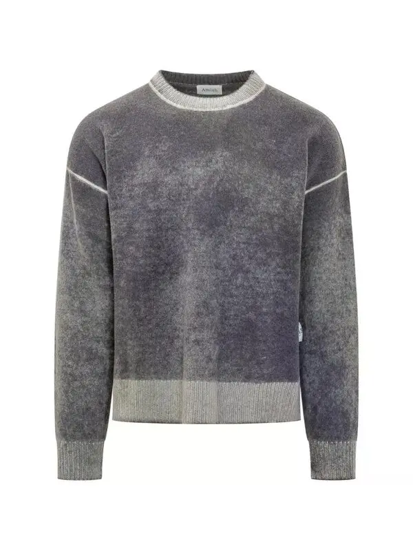 AMISH SUPPLIES Faded-effect Crew-neck Sweater