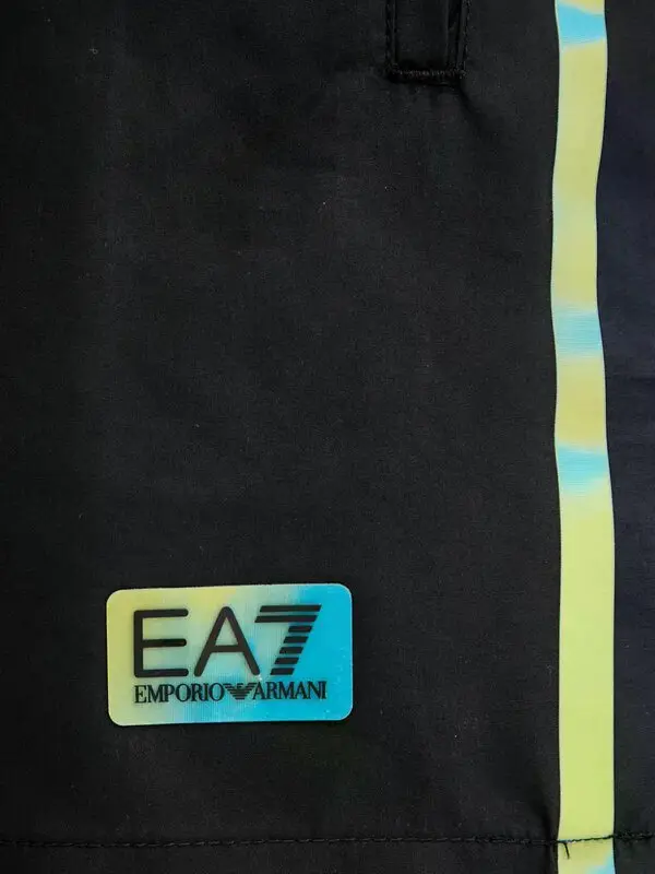 EA7 Logo-patch Drawstring Swim Shorts