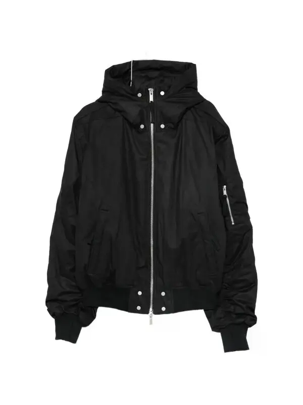 THOM KROM Zip-fastening Hooded Bomber Jacket