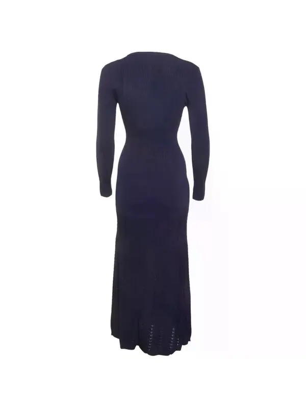 Sandro Rib-knit Button-embellished Midi Dress