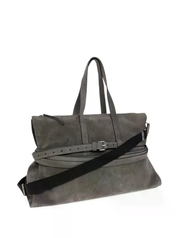 MOSCHINO Tie Me Suede Shoulder Bag