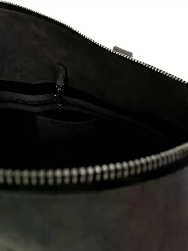 MOSCHINO Tie Me Suede Shoulder Bag