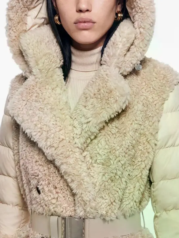 Rudsak Noelle Faux-fur Quilted-panel Coat