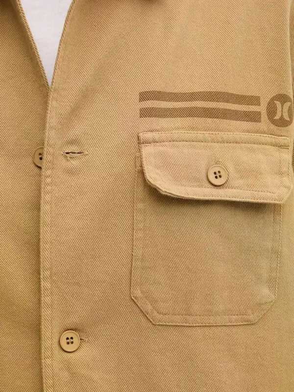 Hurley Logo-print Button-up Overshirt