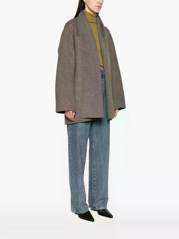 LIBERADD Herringbone-pattern Shawl-collar Jacket