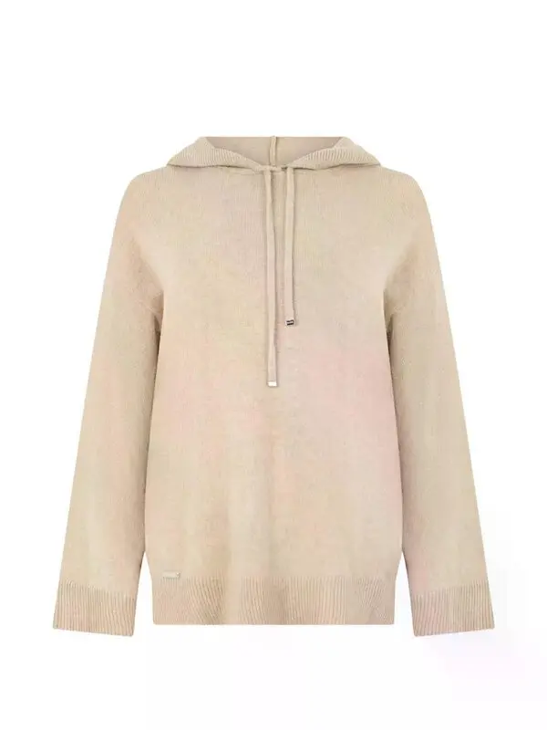 MOORER Charu-pkt Drawstring-hoodie Knitted Hoodie