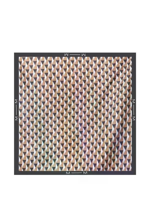 Max Mara Geometric-print Silk Scarf - Neutrals