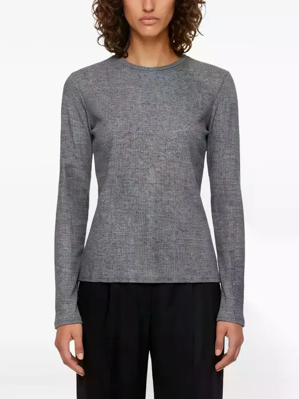 Loulou De Saison Ortigia Ribbed-knit Sweater - Grey