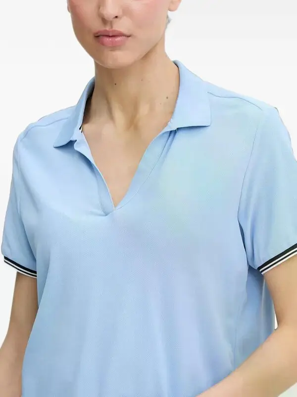 Helly Hansen Portofino Striped-trim V-neck T-shirt - Blue