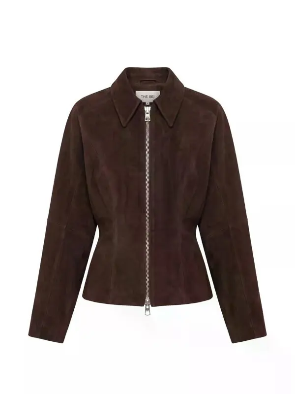 THE SEI Fitted Suede Jacket