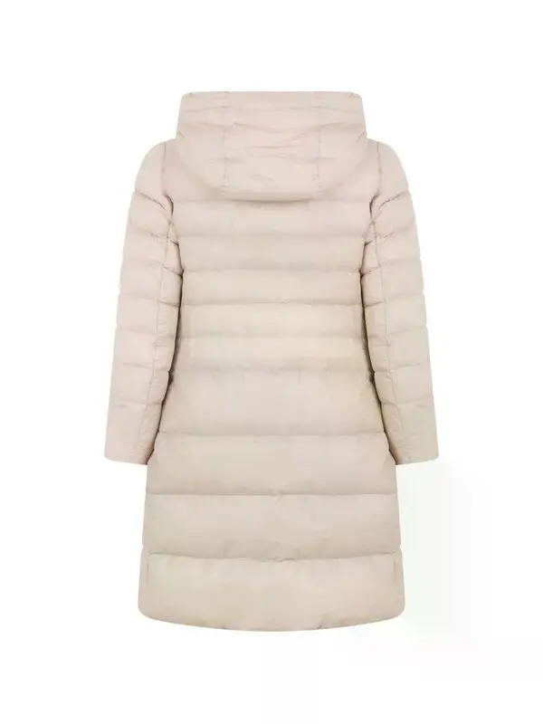 MOORER Hooded Double-breasted Coat - Neutrals