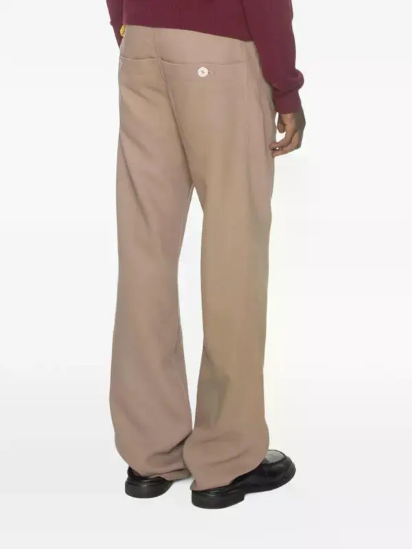 SPENCER BADU Button-detail Wool Trousers