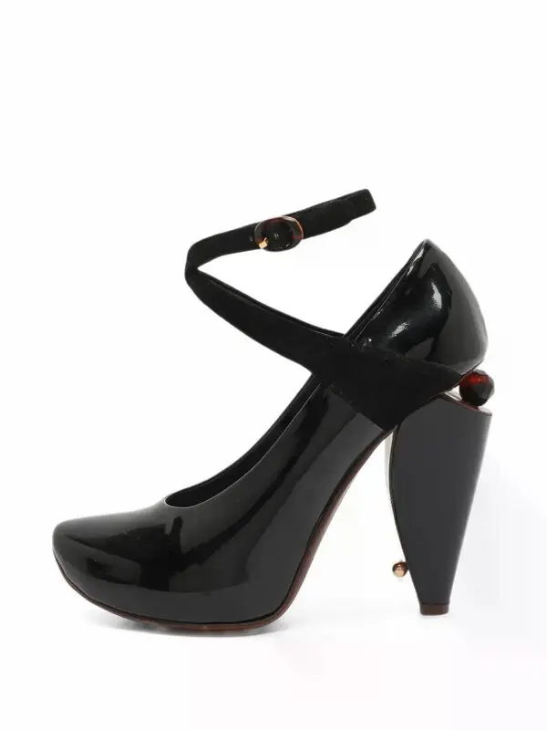 Marc Jacobs Embellished Heel Ankle-strap Pumps