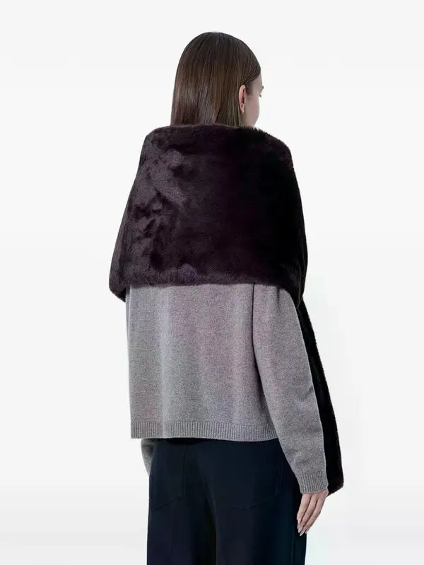 Max Mara Plush Wrap-around Scarf - Brown