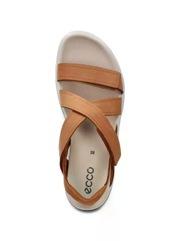 Ecco Crossover Touch-strap Sandals - Brown