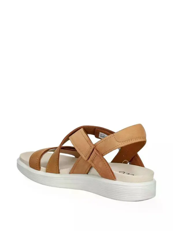 Ecco Crossover Touch-strap Sandals - Brown