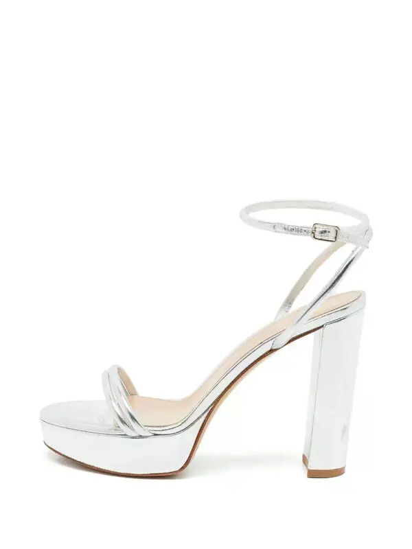 GIANVITO ROSSI Platform Ankle-strap Sandals - Silver