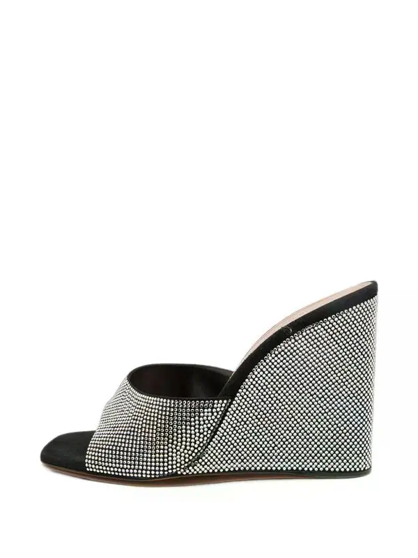 Amina Muaddi Lupita Crystal-embellished Wedge Sandals