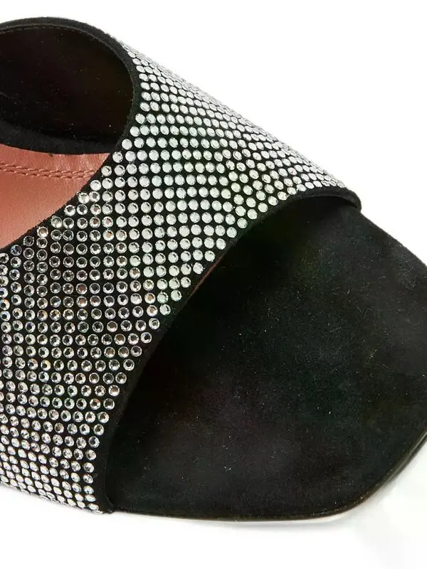 Amina Muaddi Lupita Crystal-embellished Wedge Sandals