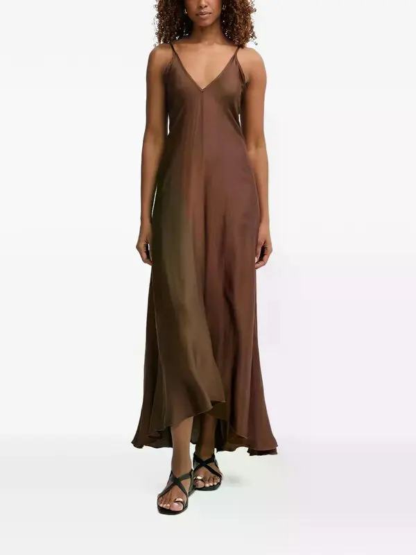 HAVEONE V-neck Tie-back Maxi Dress