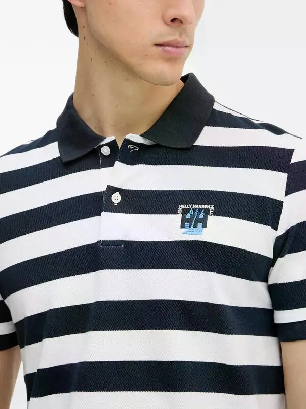 Helly Hansen Striped Logo-embroidered Polo Shirt