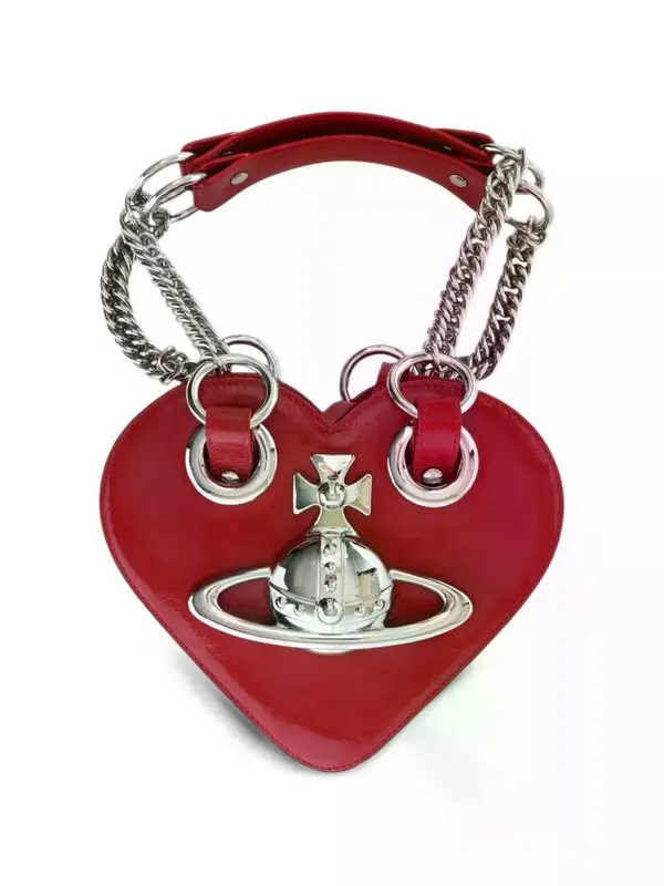 VIVIENNE WESTWOOD Juliet Heart Chain Bag - Red