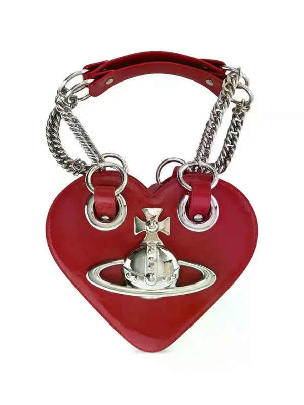 VIVIENNE WESTWOOD Juliet Heart Chain Bag - Red
