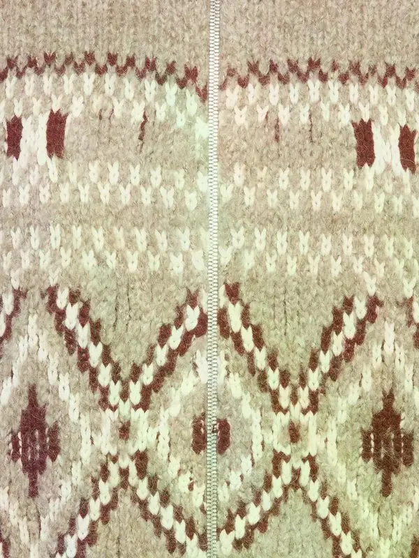 BRUNELLO CUCINELLI VINTAGE Fair Isle Zip-up Cardigan