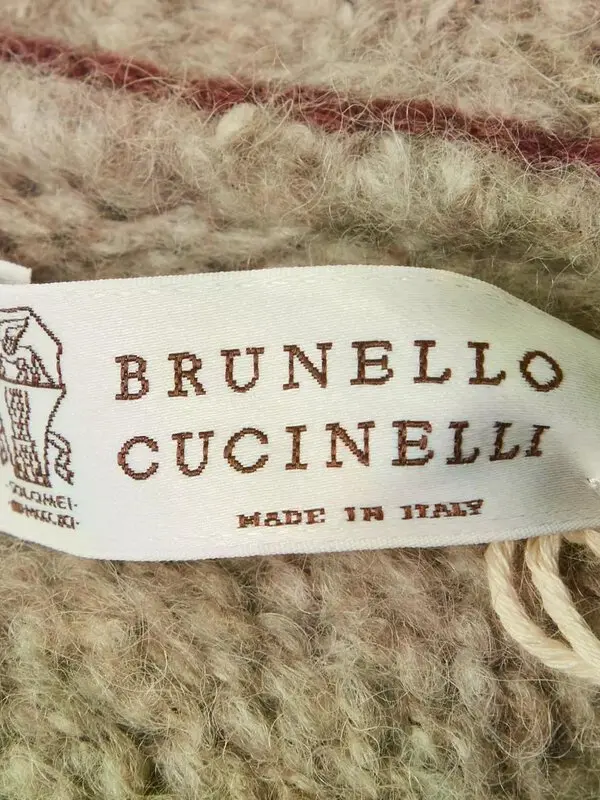 BRUNELLO CUCINELLI VINTAGE Fair Isle Zip-up Cardigan