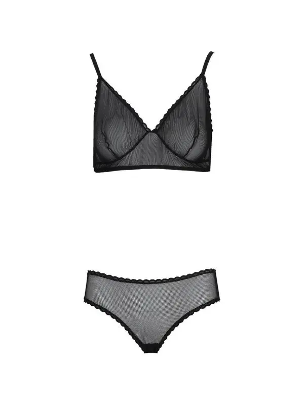 LAURA URBINATI Scalloped-edge Mesh Briefs