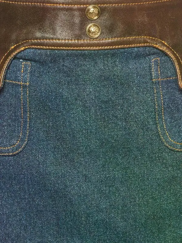 Sandro Leather-insert Mini Skirt - Blue