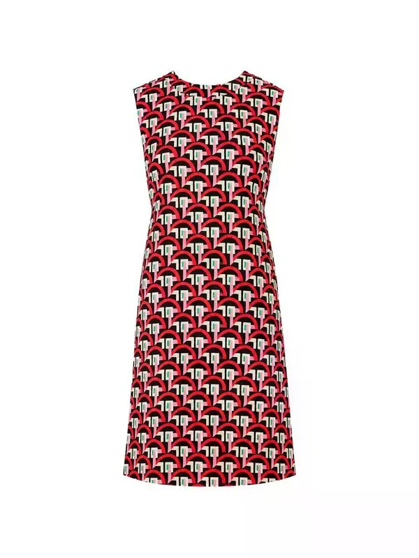 LAURA URBINATI Geometric-print Sleeveless Mini Dress