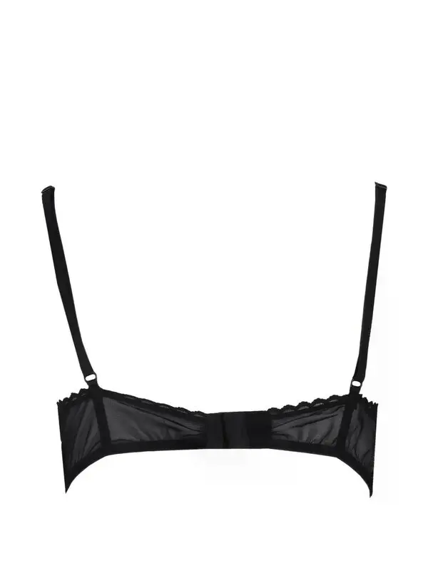 LAURA URBINATI Mesh-panelled Scalloped-trim Bra