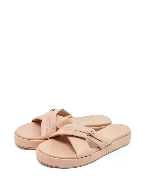 GIANVITO ROSSI Alima Crossover Sandals - Neutrals