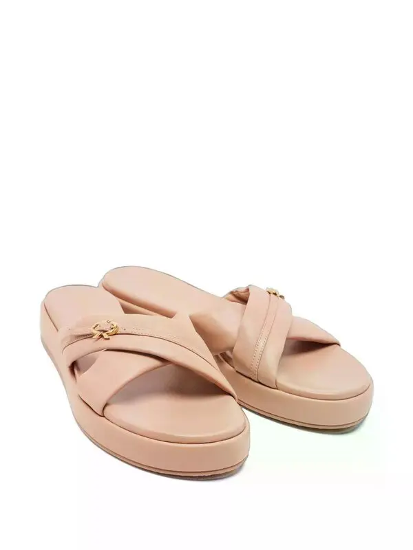 GIANVITO ROSSI Alima Crossover Sandals - Neutrals