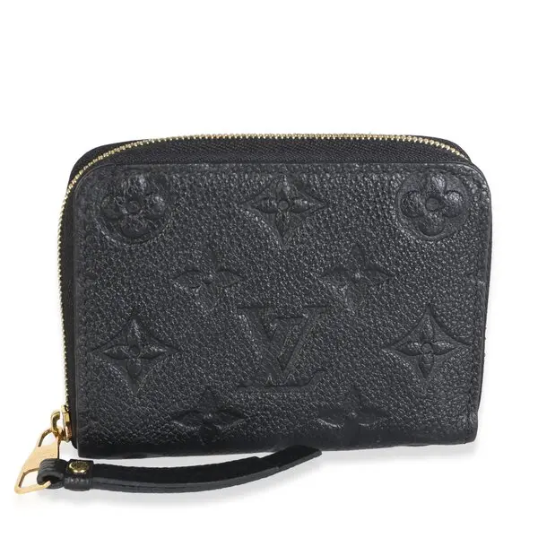 LOUIS VUITTON Monogram Empreinte Zippy Coin Purse - Black