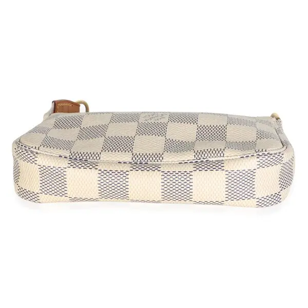 LOUIS VUITTON Damier Azur Canvas Mini Pochette Accessoires - Beige